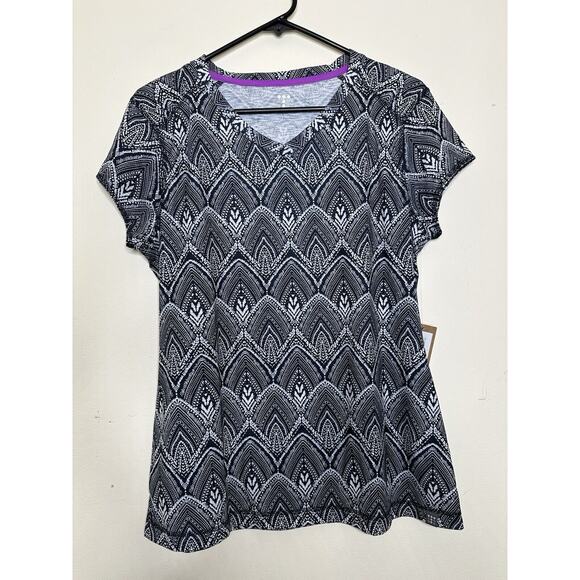 Title nine | Tops | Title Nine Shirt Womens Large New Blue V Neck Short ...